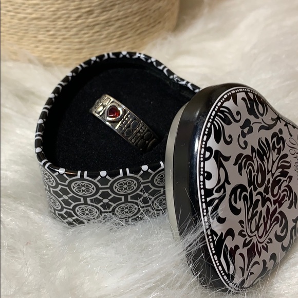 Brighton | Jewelry | Brighton Ring Size 85 Red Garnet Silver Euc W Tin ...